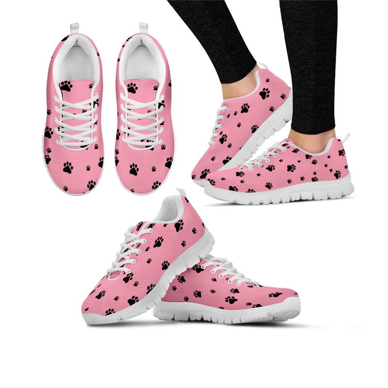 Fashion Cute Pets Dogs Footprints Paw Heart Love Heartbeat Print Shoes ...