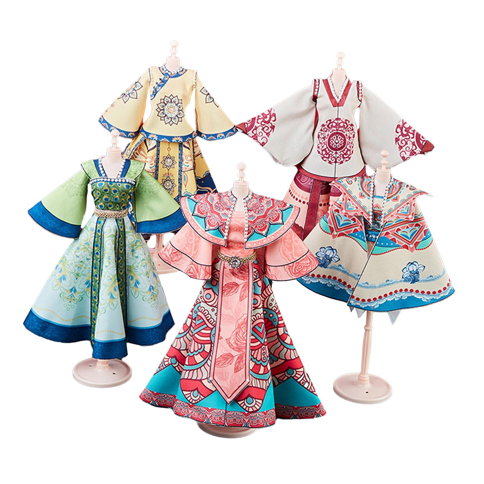Fashion Design Creativity DIY Arts and Crafts 5Pcs Hanfu Garments DIY ...