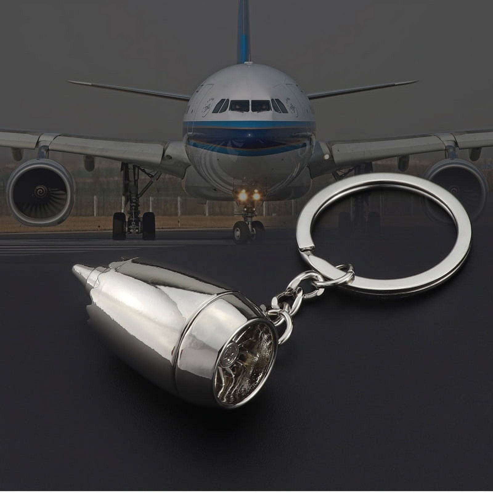 Fashion Design Metal Plane Engine Keychains Mini Jet Engine Keyrings ...