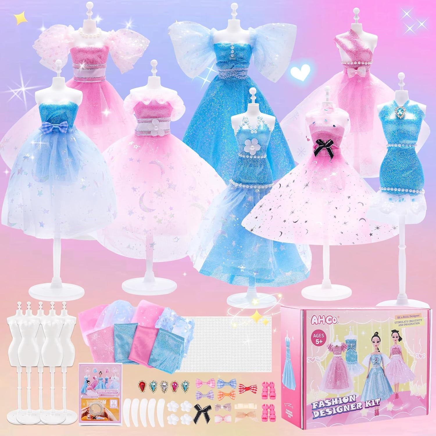 Fashion Designer Kits for Girls with Mannequins-Kids Sewing Kits,Girls ...