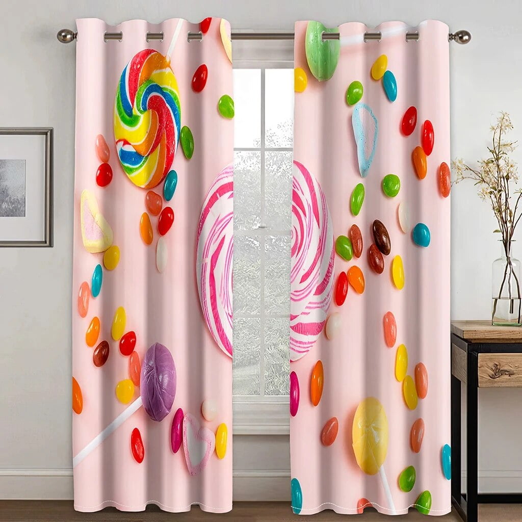 Fashion Dessert Ice Cream Lollipop Donut High Shading Curtain for Girls ...