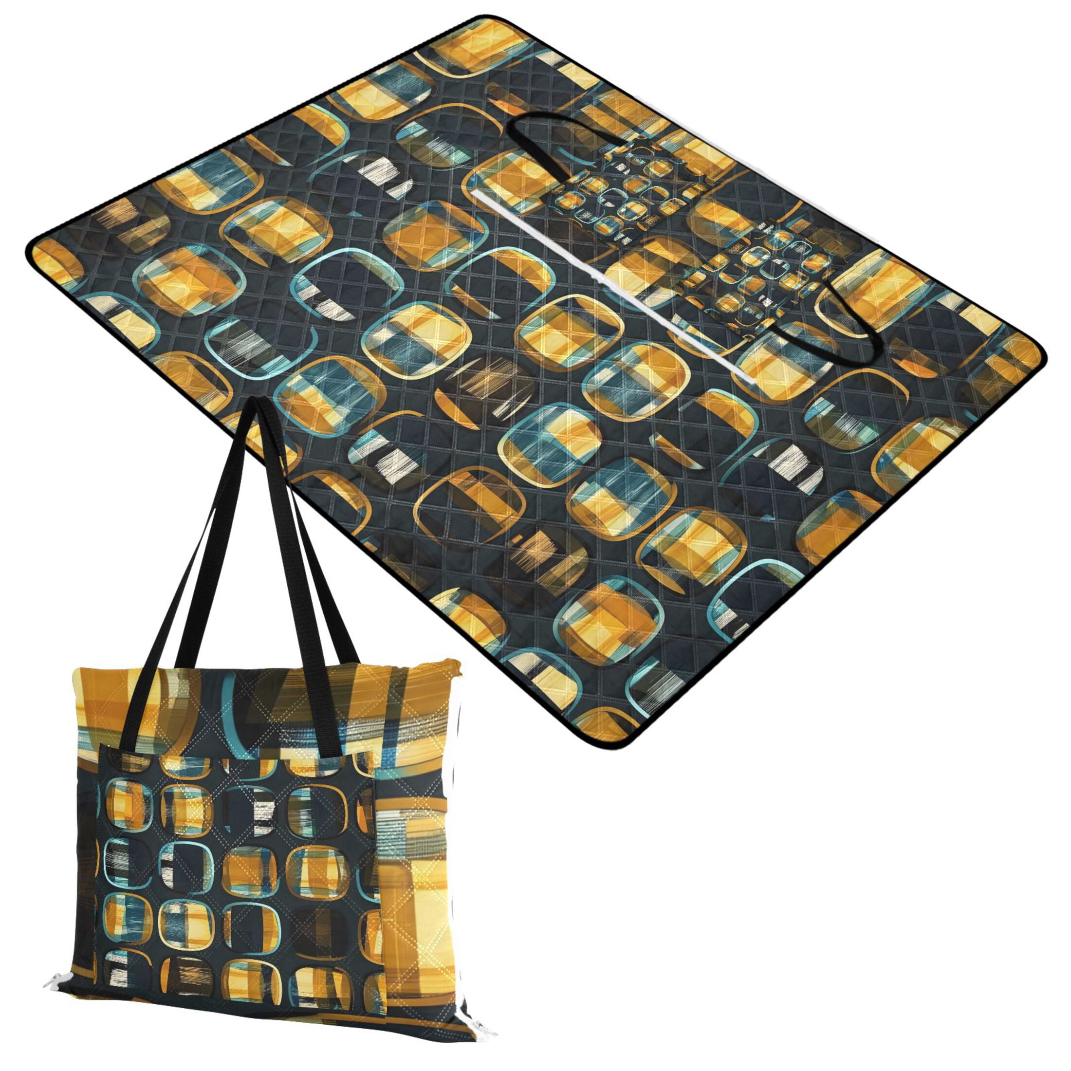 Fashion Digital Glass Windows Extra Large Picnic Beach Blanket ...