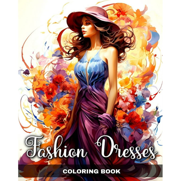 coloring book fashion girl
