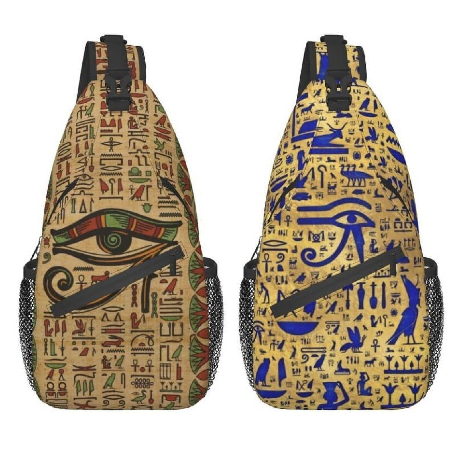 Fashion Egyptian Eye Of Horus Crossbody Sling Backpack Men Ancient ...