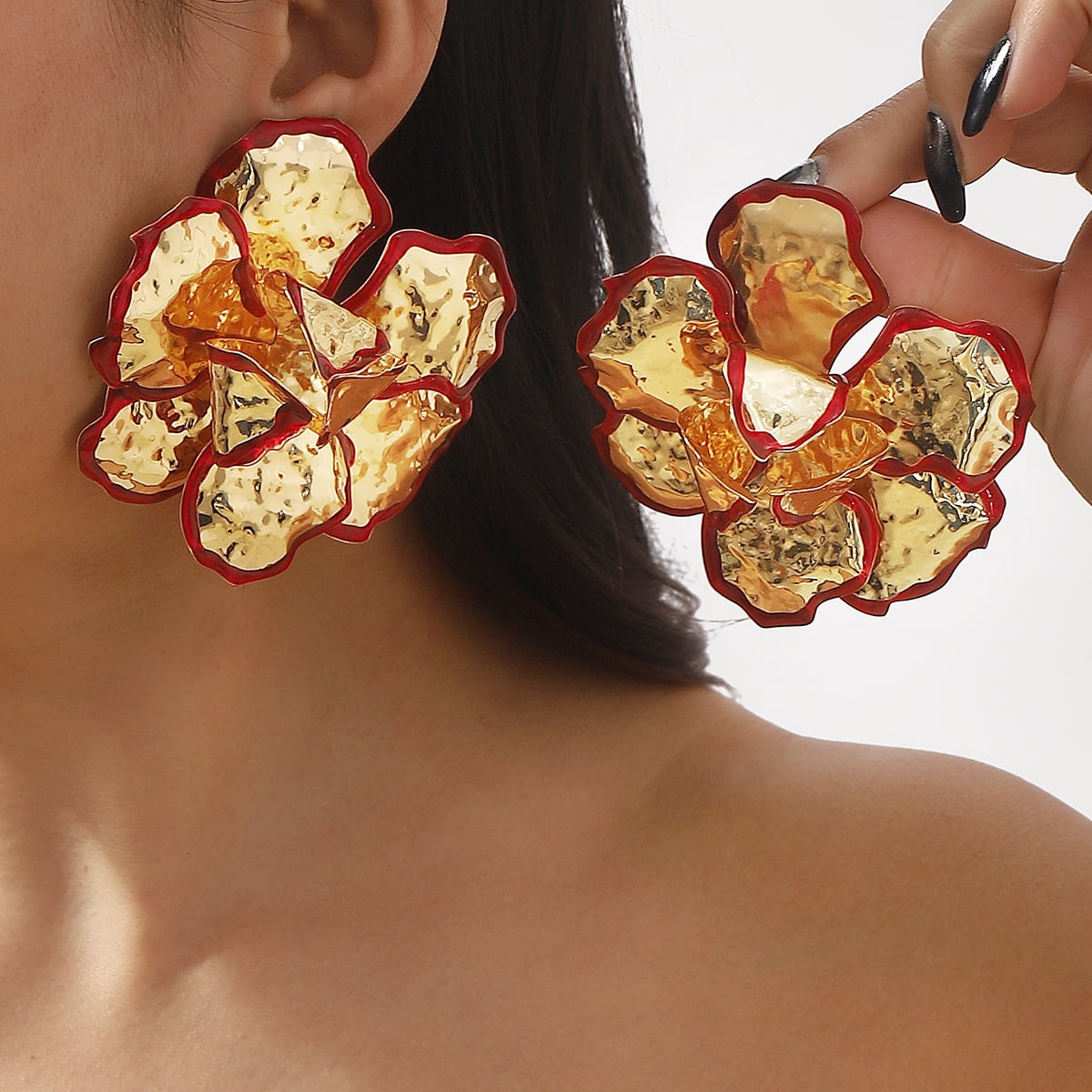 Fashion Exaggerating Earrings Drip Lace - Walmart.com