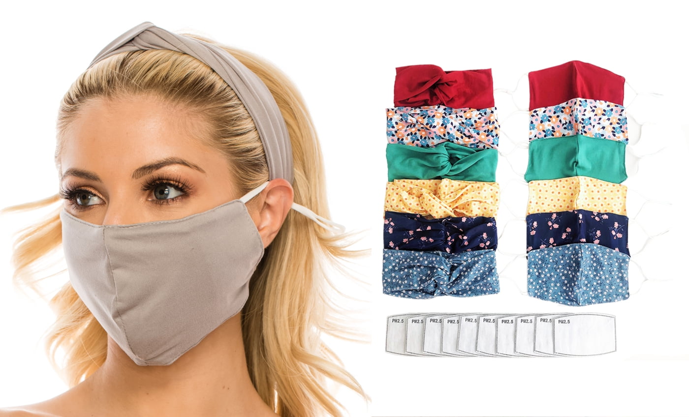 Fashion Fabric Reusable Mask with Adjustable Earloops with Matching ...