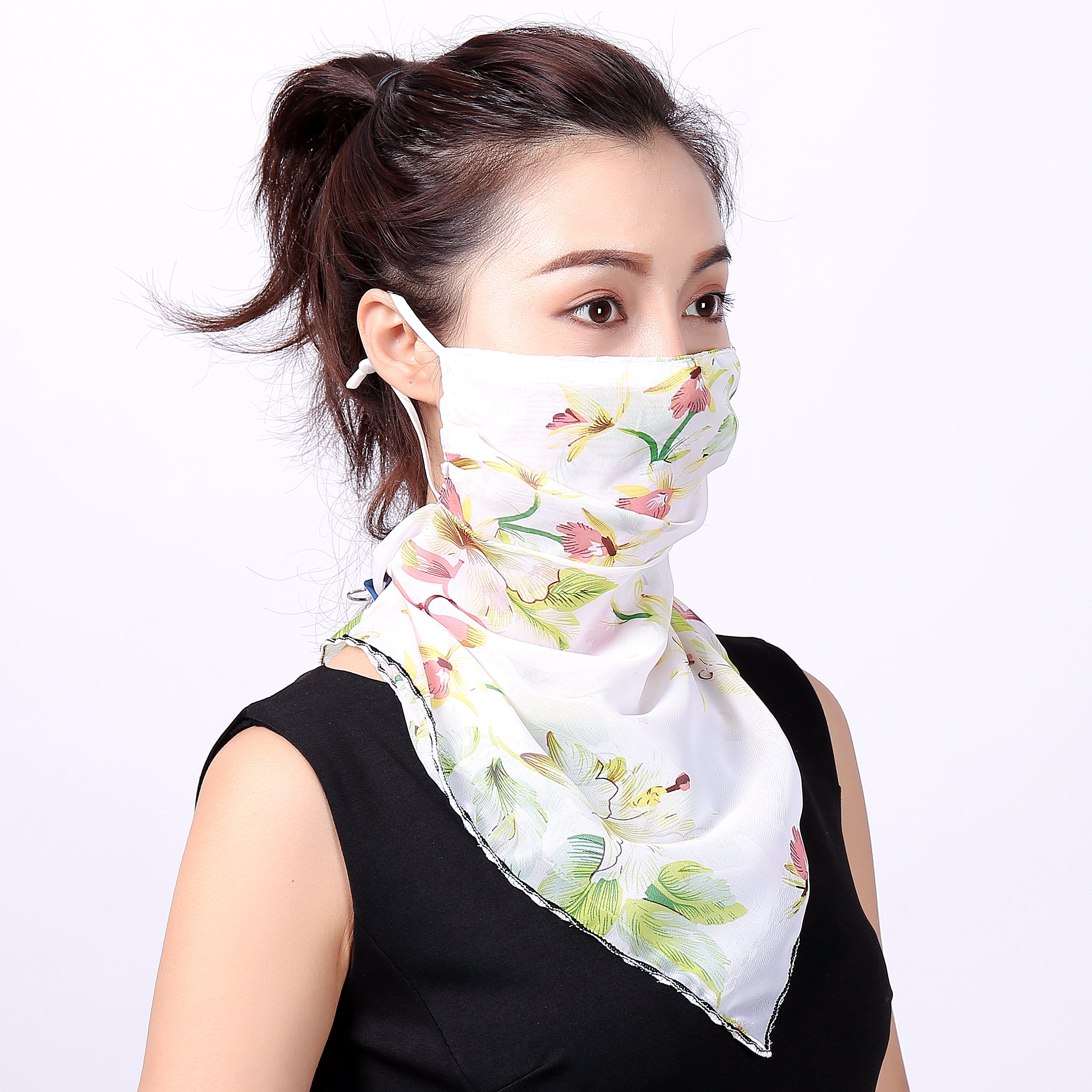 Fashion Face Scarf Mask Printed Scarf Cool Lightweight Summer ...