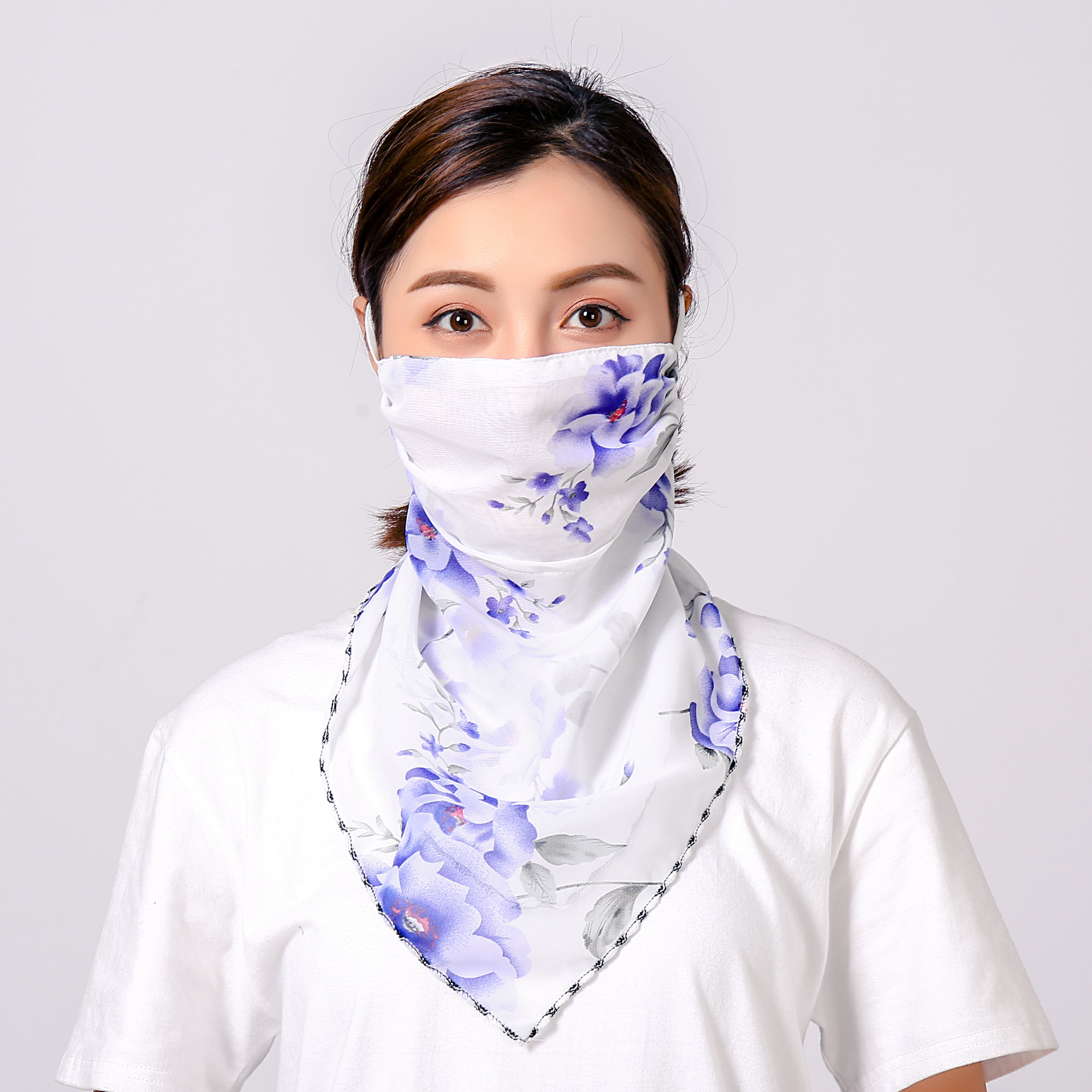 Fashion Face Scarf Mask Printed Scarf Cool Lightweight Summer ...