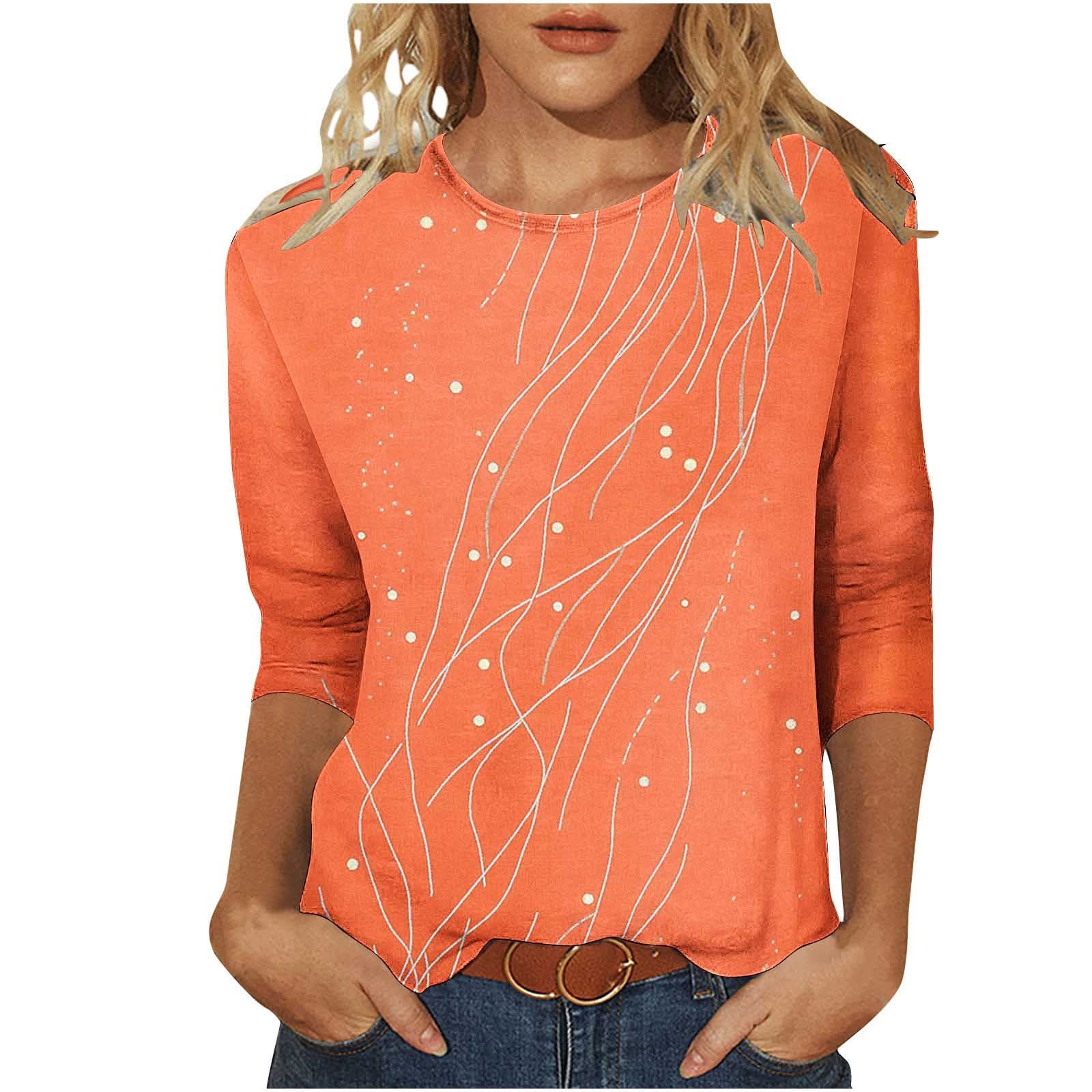Fashion Fall Saving Fall Shirts for Plus Size Women 2025 Women's Fall T ...