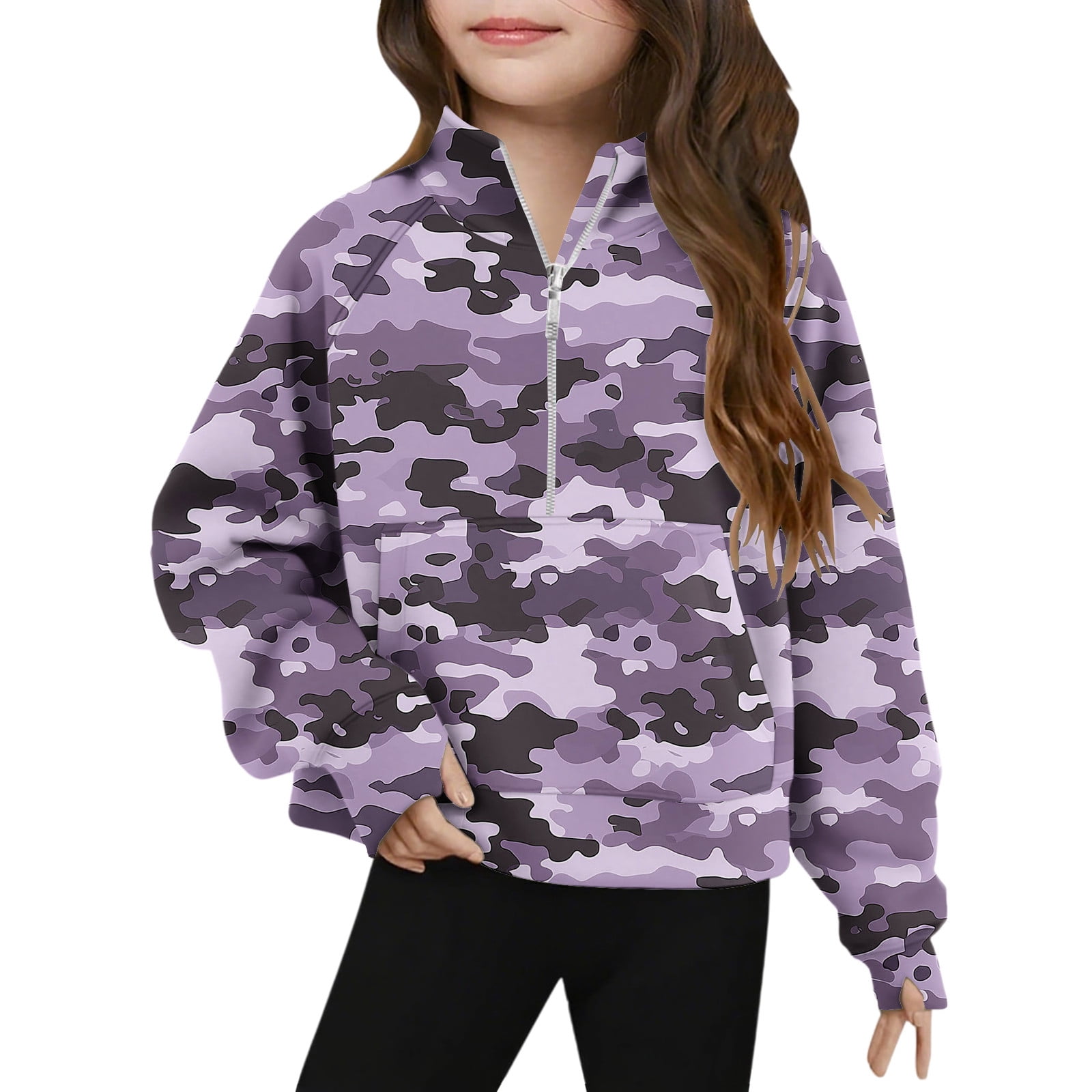 Fashion Fall Saving Kids Sweatshirt Oversize Middle Big Half Zip ...