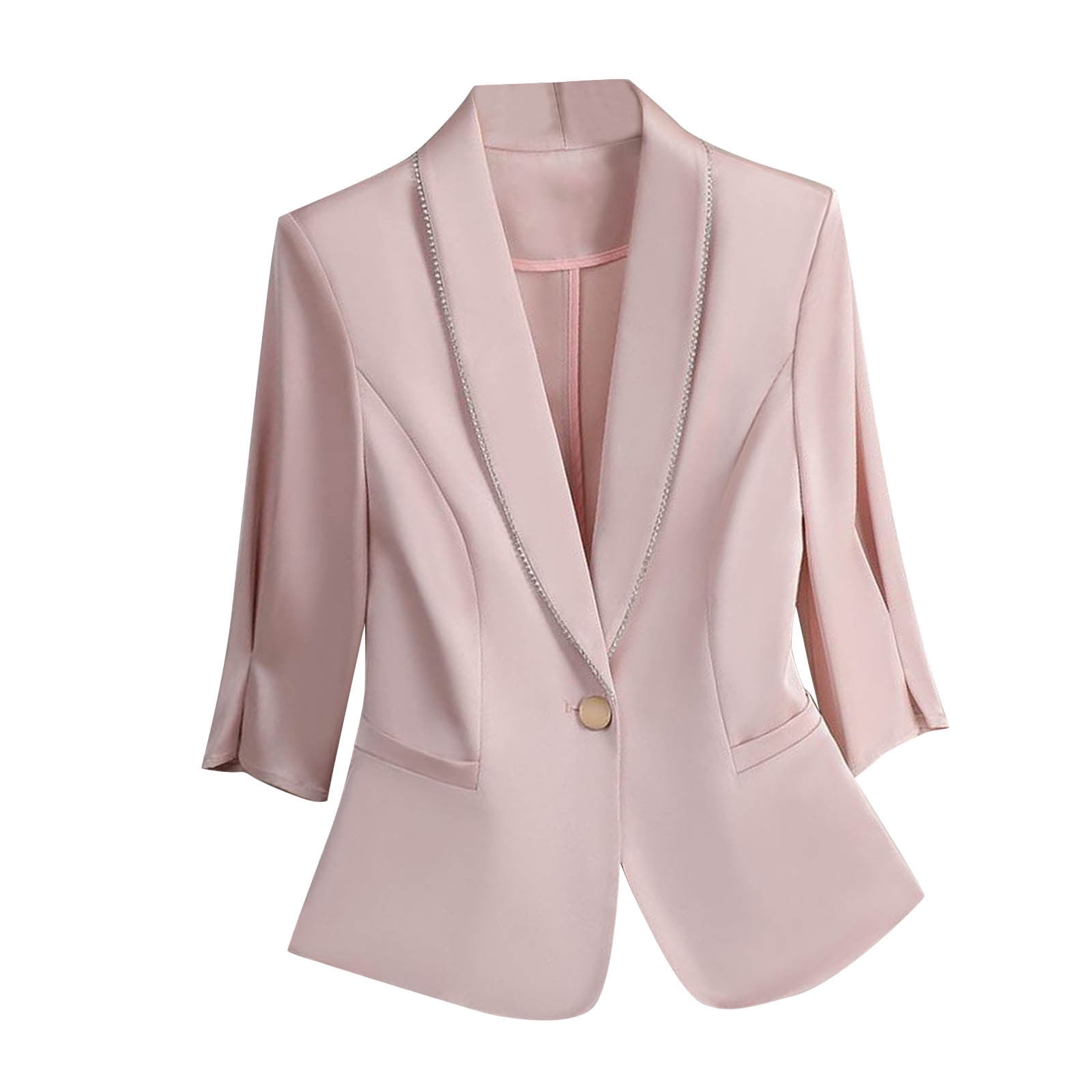 Pohista Blazers for Women Women's Fashion Casual Solid Color Pocket ...
