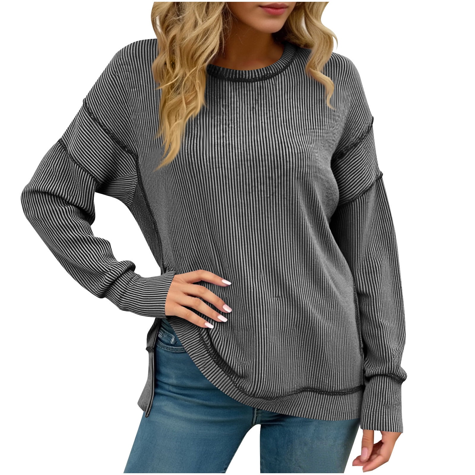 Fashion Fall Saving Womens Long Sleeved Shirts Womens Tops Trendy Fall ...