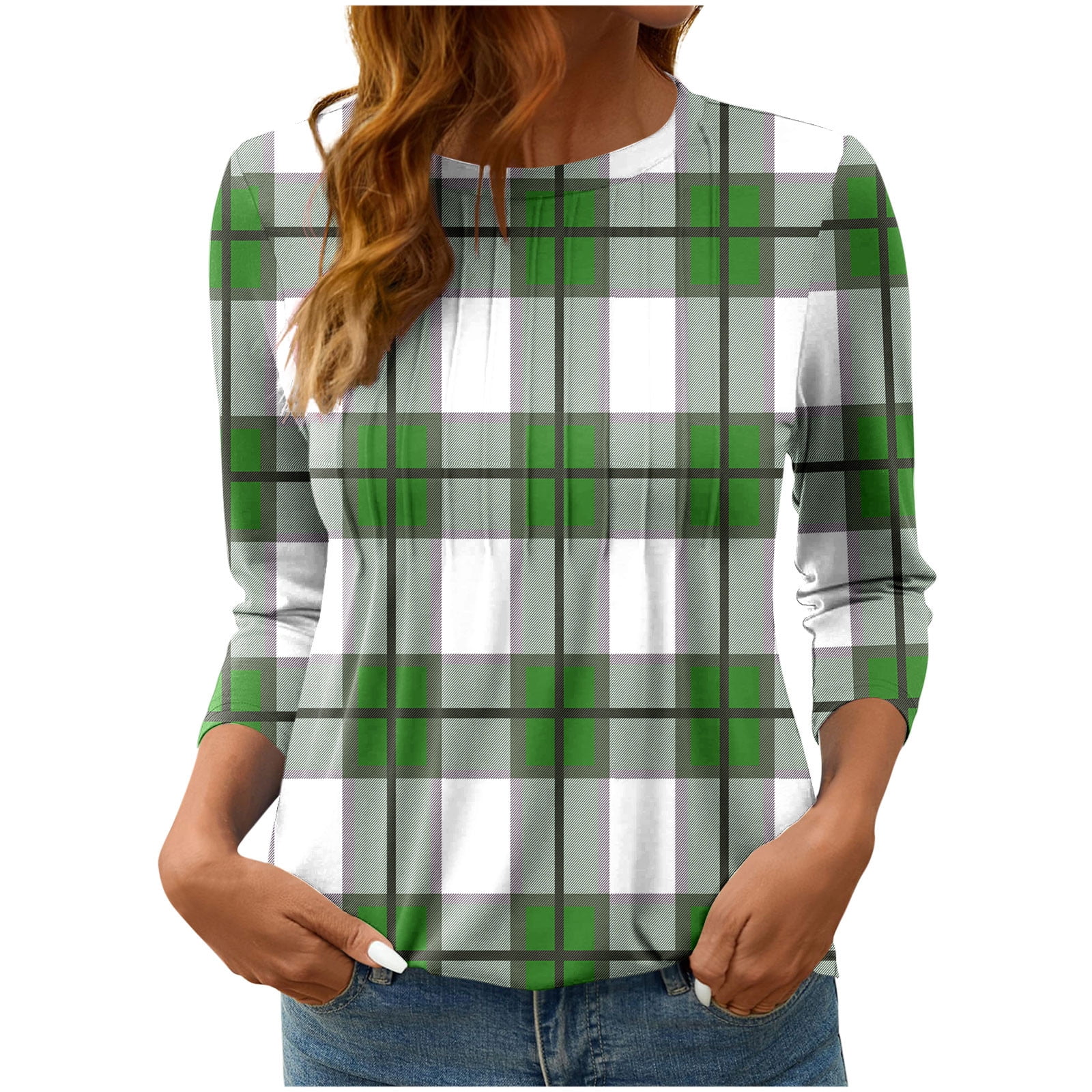 Fashion Fall Saving Womens Loose Fit Tops Women's Shirts Casual Fall 3/ ...