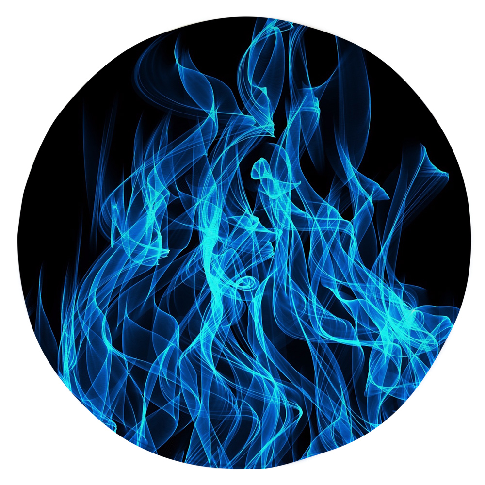 Fashion Flannel Round Carpet Warm Flame Pattern 3D Printed Dirty Non ...