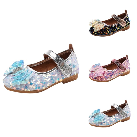Fashion Flash Decoration Girls Sandals, Round Toe Flat Bottom with Hook ...