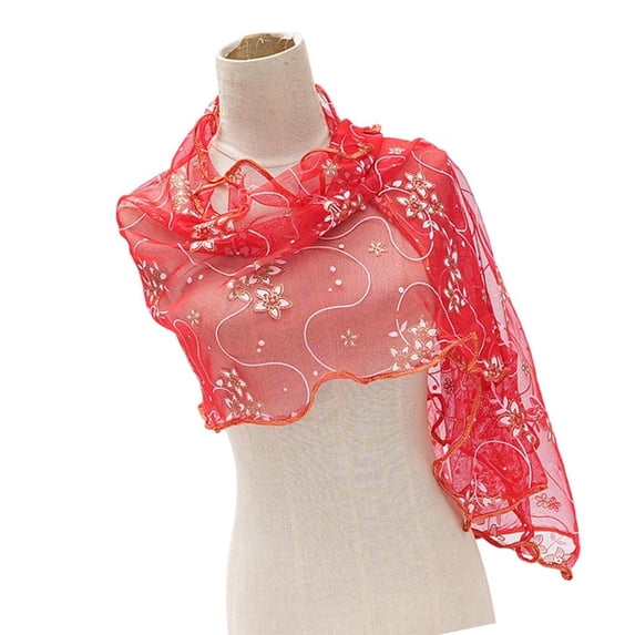 Fashion Floral Print Scarf Silk Like Polyester Soft Texture Soft for ...