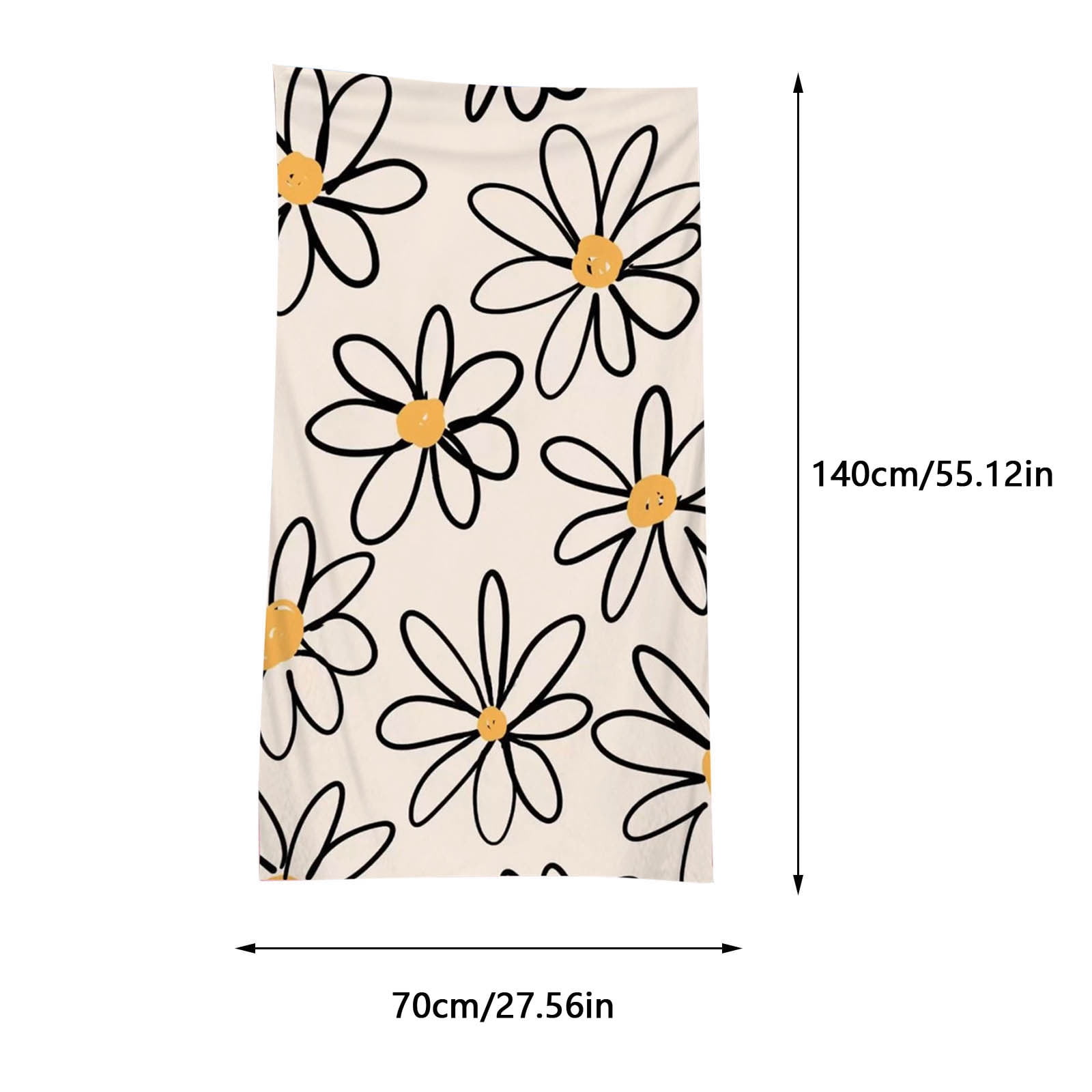 Fashion Flower Microfiber Beach Towel - Super Absorbent & Sandproof ...