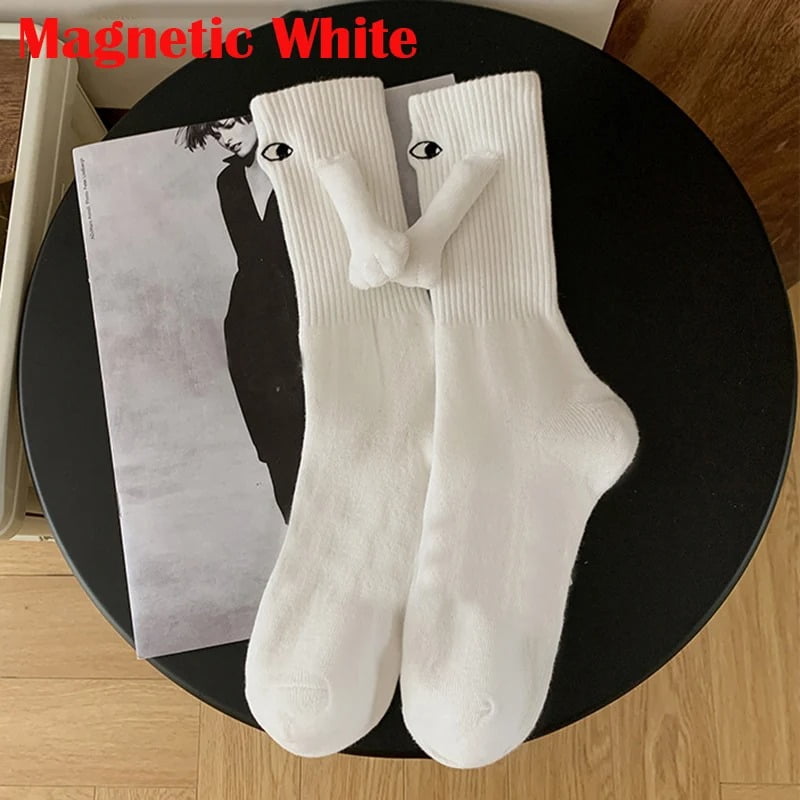 Fashion Funny Creative Magnetic Attraction Hands Black White Cartoon ...