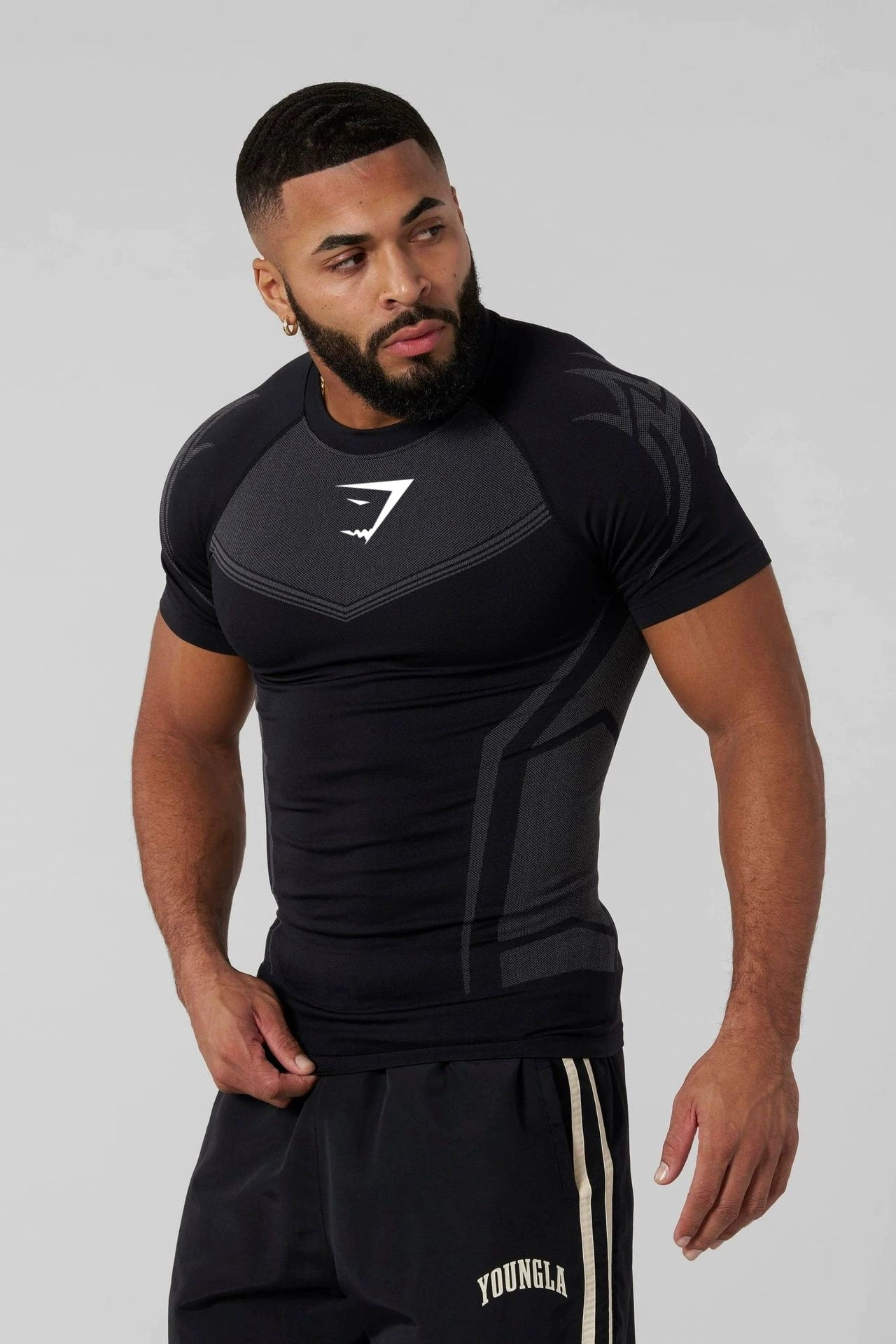Fashion GYMSHARK T-Shirt Sports Fitness T-Shirt Quick-Drying Breathable ...