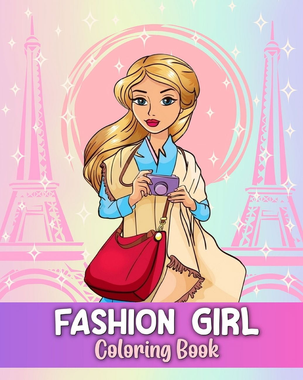 Fashion Girl Coloring Book: 40 Beautiful Fashion Coloring Pages for ...