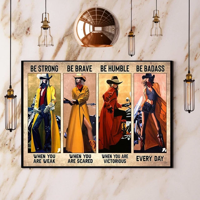 Fashion Girl Be Strong When You Are Weak Be Badass Horizontal Paper ...