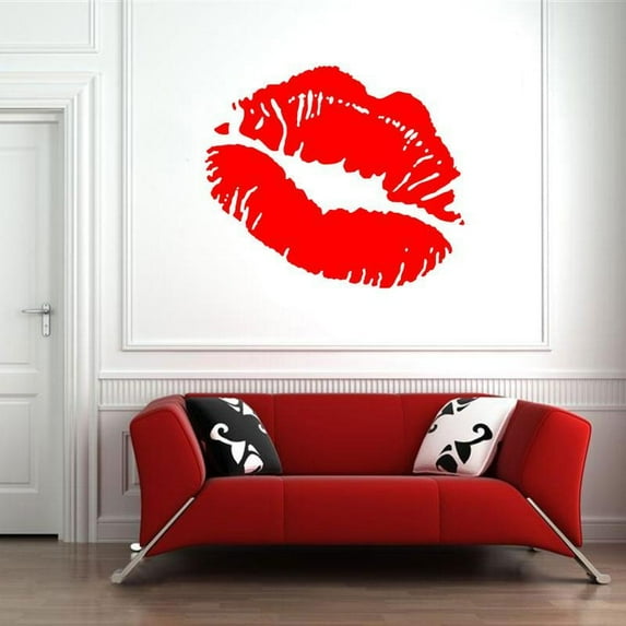 Fashion Girl Woman Lips Wall Sticker Vinyl Home Decor Make Up Shop ...