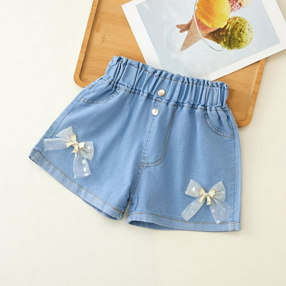Fashion Girls' Jeans Short Pants Children's Girl Cute Jeans Short Pants ...