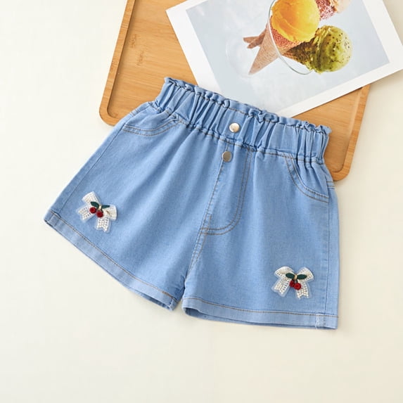 Fashion Girls' Jeans Short Pants Children's Girl Cute Jeans Short Pants ...