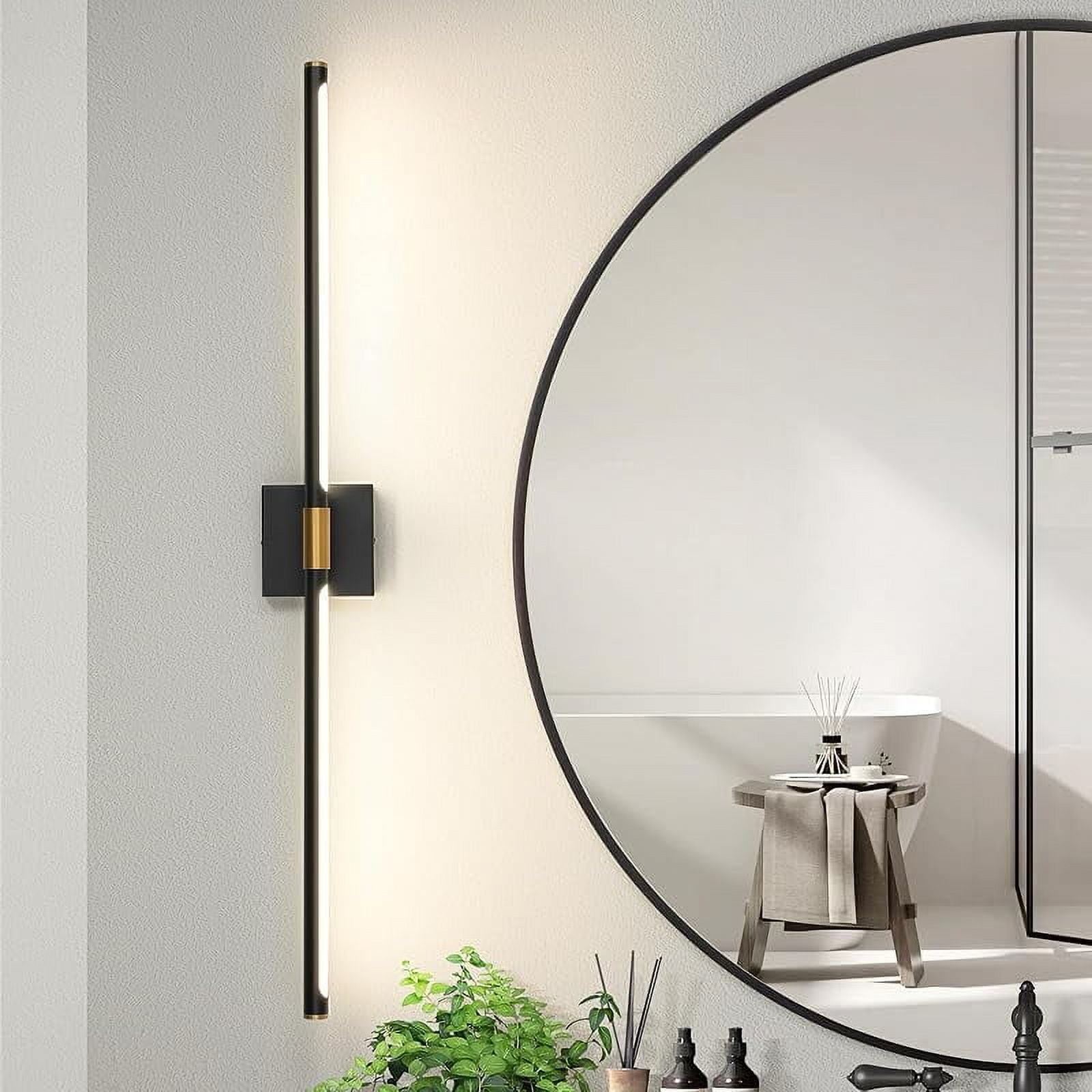 Fashion Gold Vanity Light Fixtures for Bathroom Over Mirror 24 inch LED ...