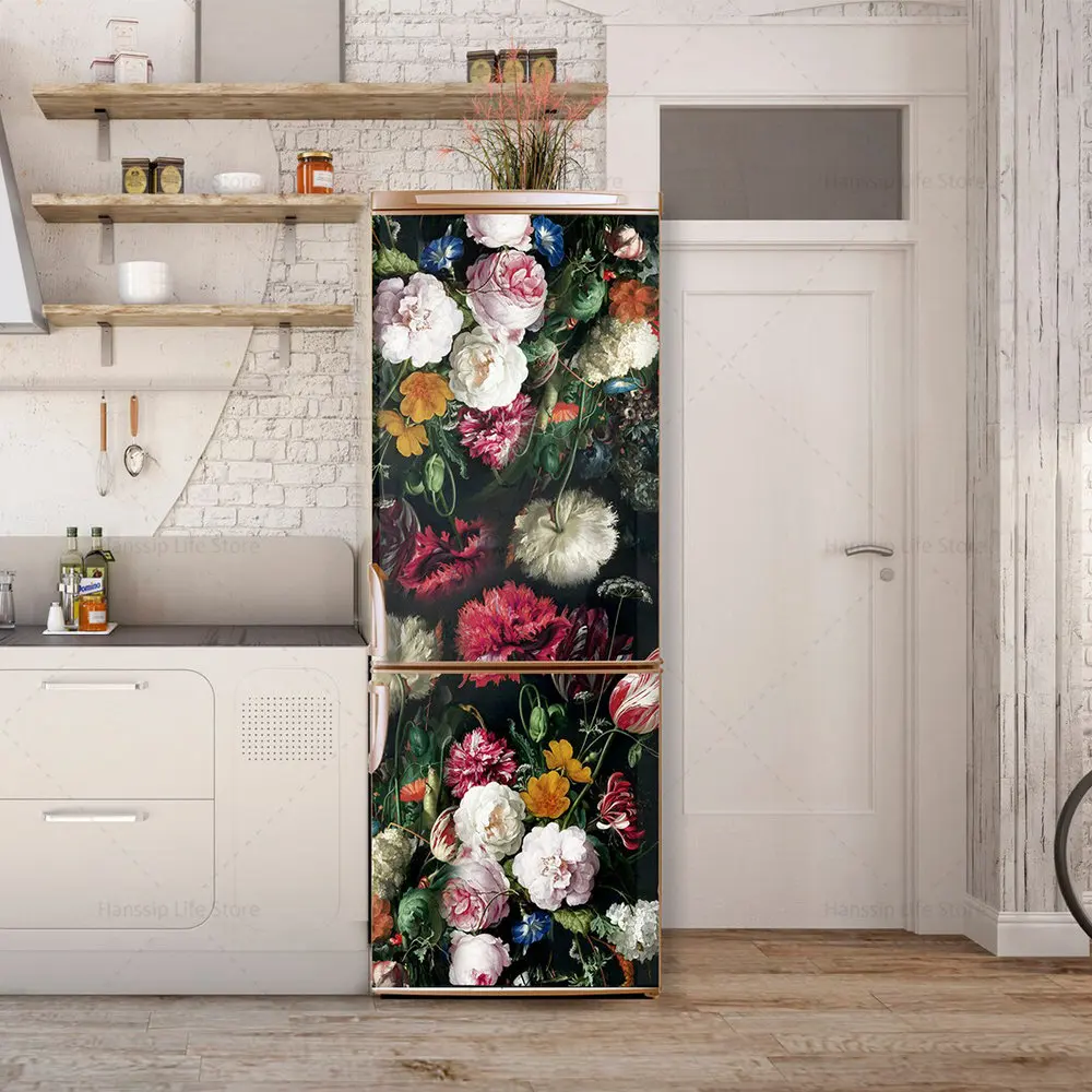 Fashion Graffiti 3D Fridge Mural Sticker Waterproof Vinyl Self Adhesive ...