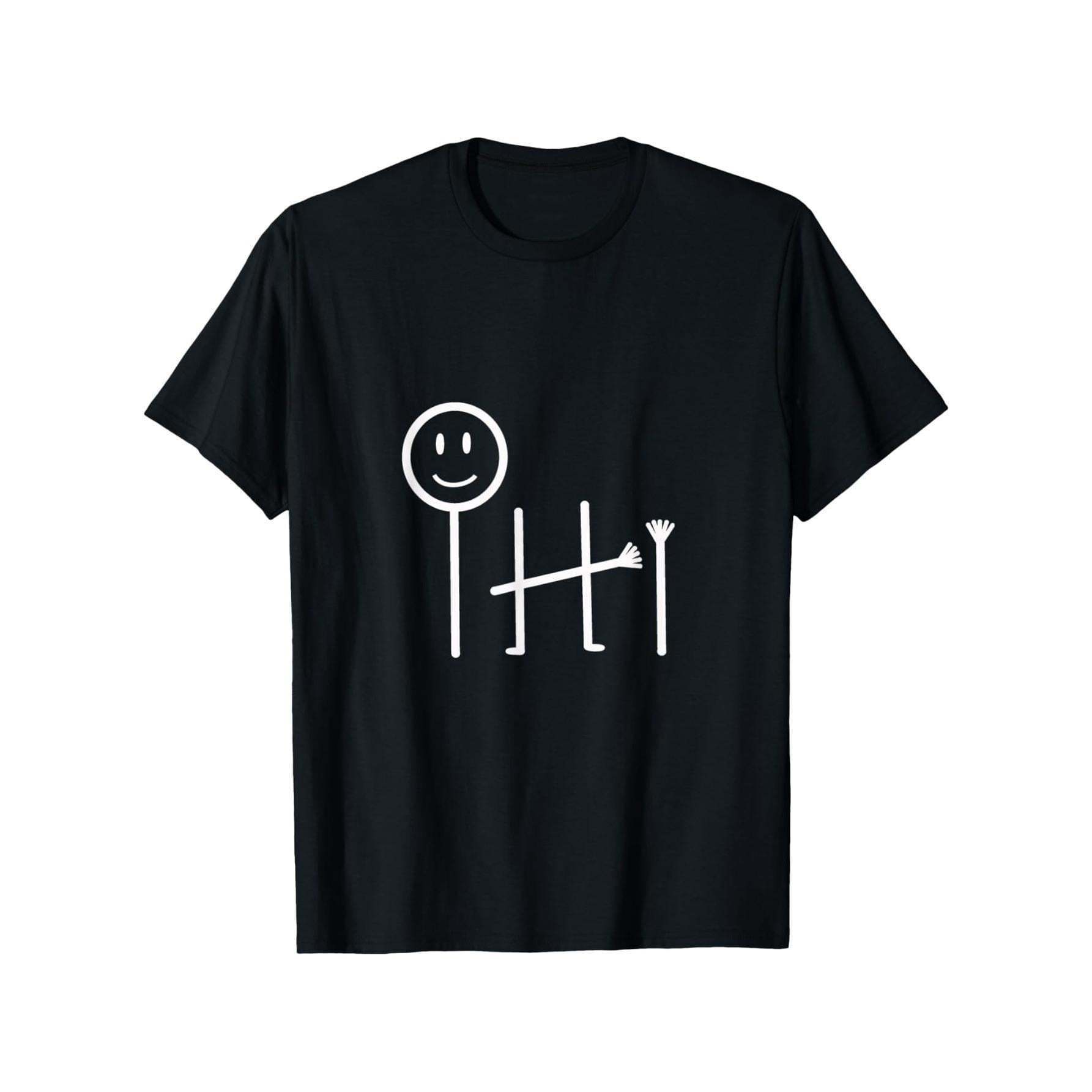 Fashion Graphic Tee,Tops Has Funny Stick Figure Graphic Tee with ...