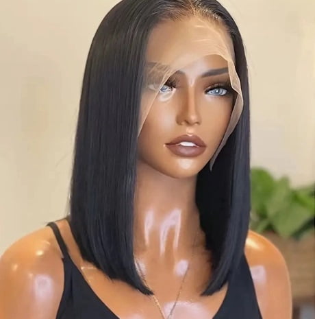 Fashion Hair Wigs for Women - Mid-Parted Short Straight Hair - 13x4 ...