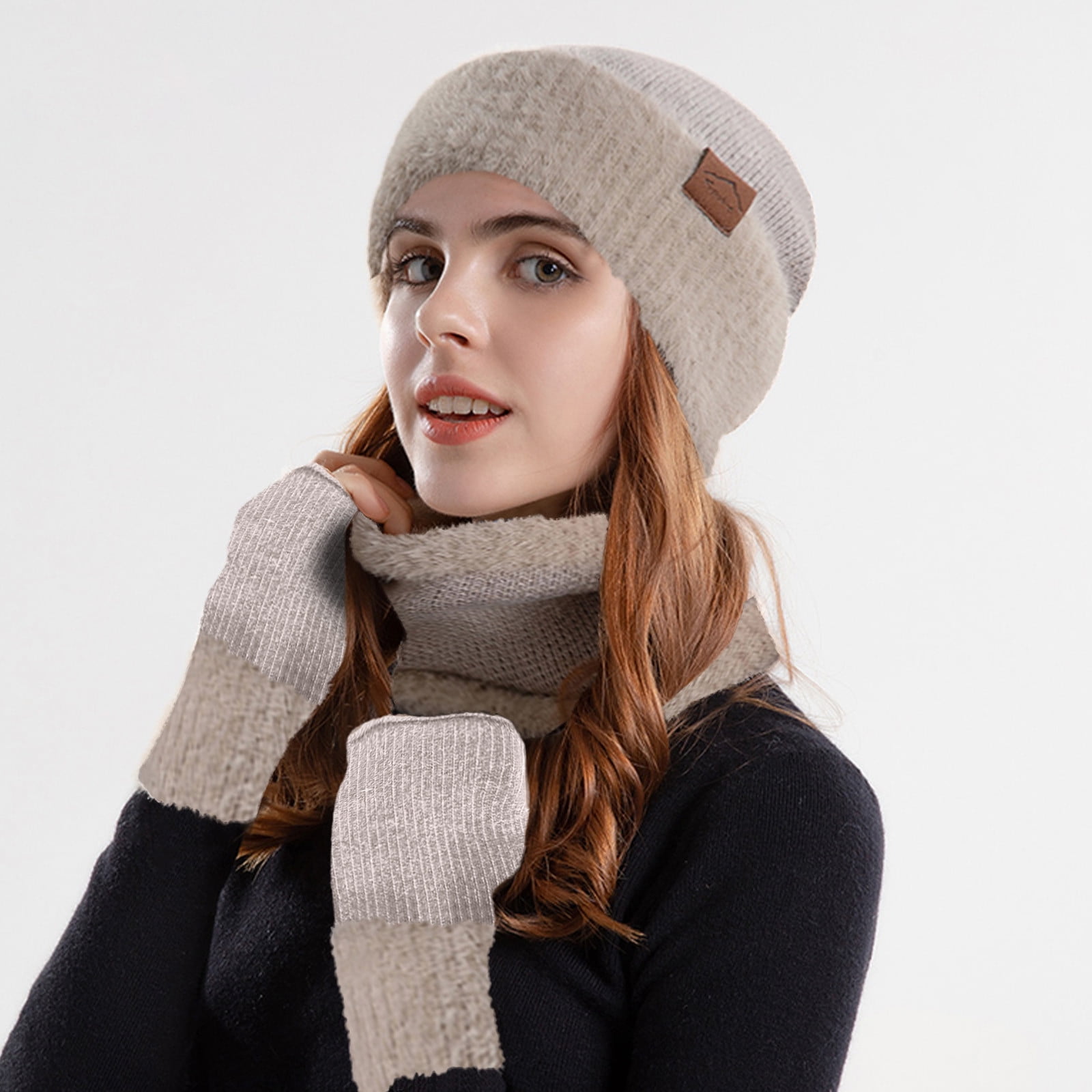 BJUTIR Fashion Hats For Adult Women&Men Winter Warm Cute Wool Hat Scarf ...