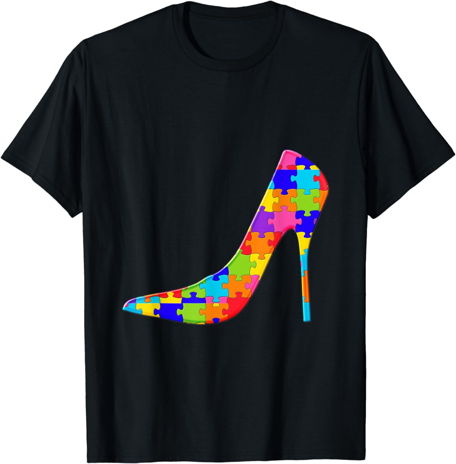 Fashion High heel girl woman shoe Jigsaw Autism Puzzle T-Shirt ...