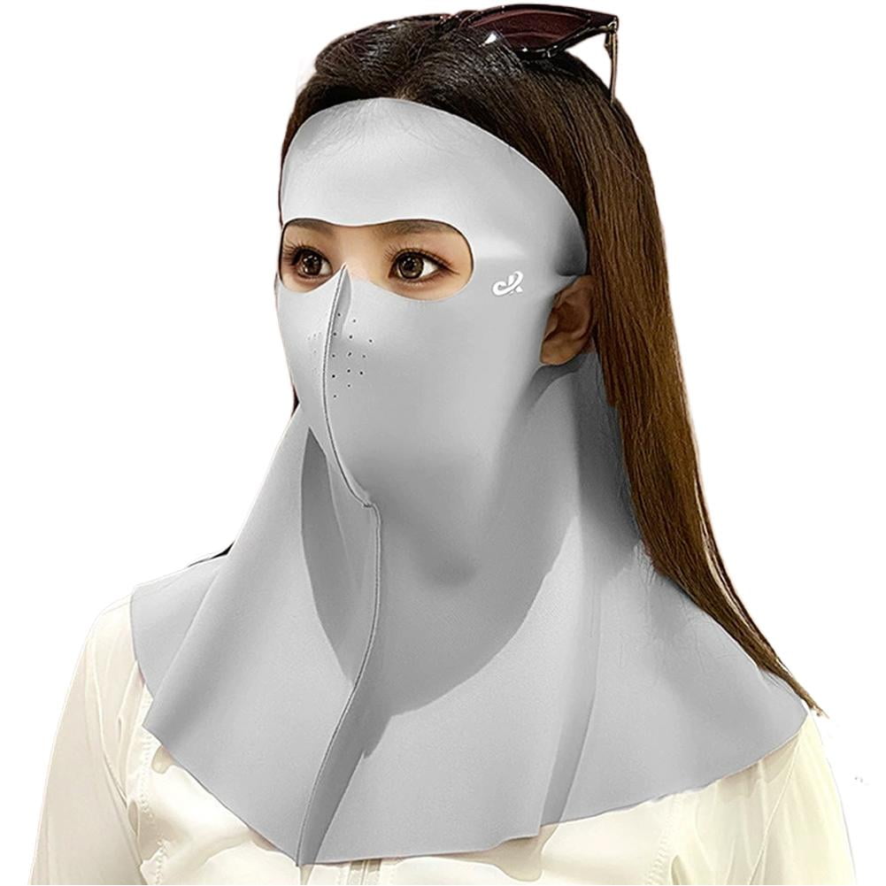 Fashion Ice Silk Sun Protection Mask UPF50+ Full Face Anti-UV Neck ...