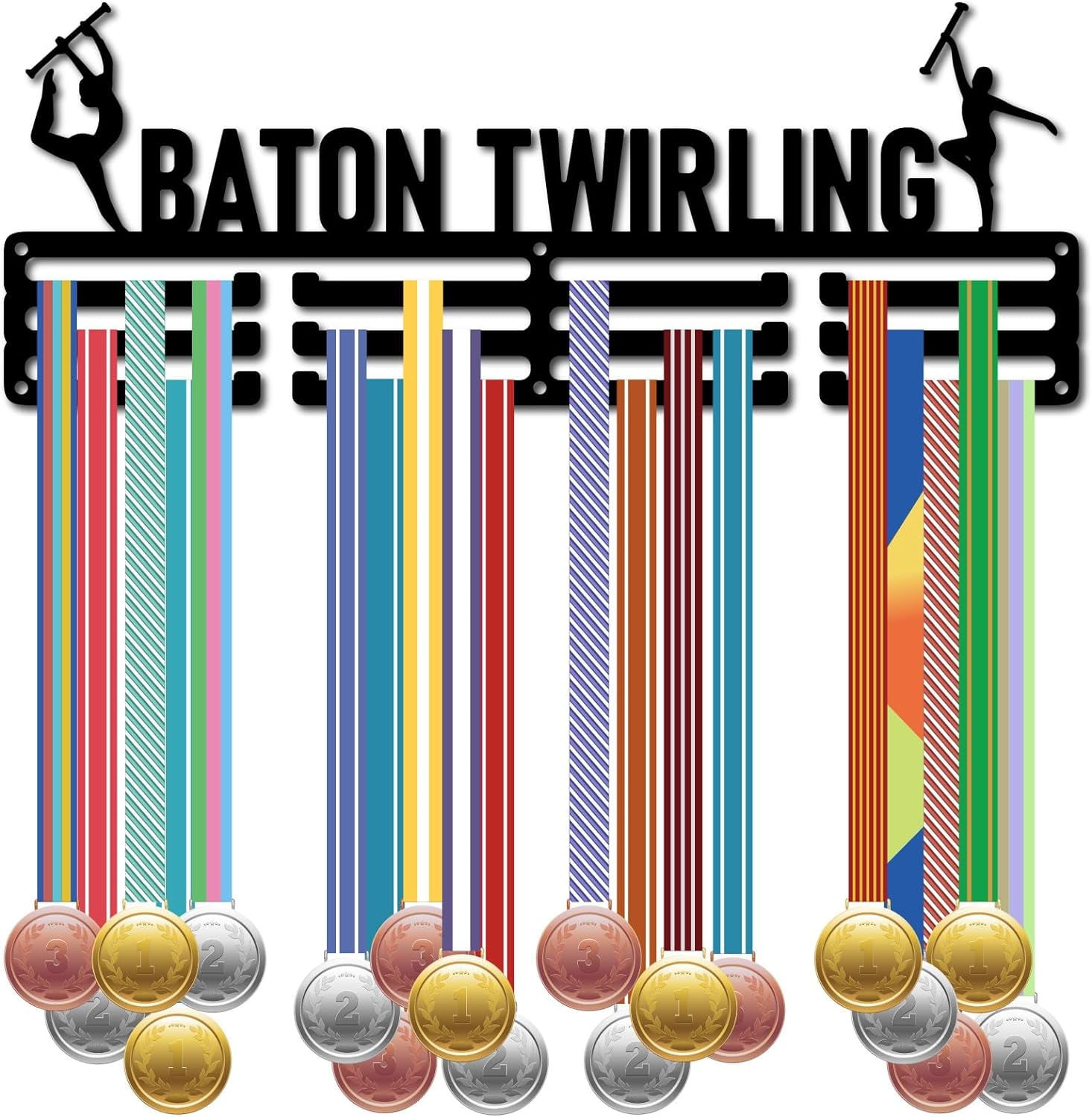 Fashion Iron Medal Hanger Holder Display Wall Rack 3-Line with Screws ...