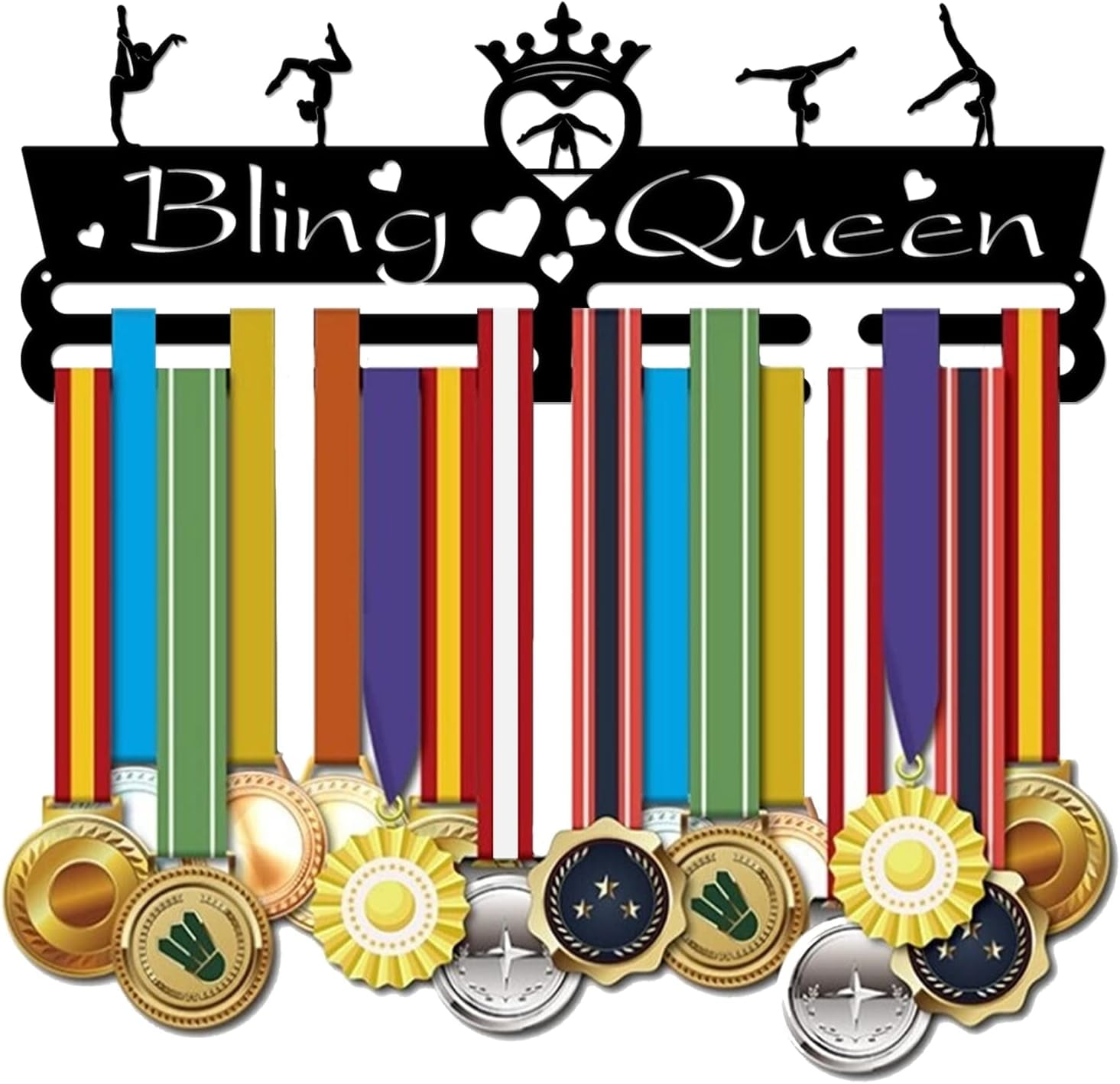 Fashion Iron Medal Hanger Holder Display Wall Rack with Screws Word ...