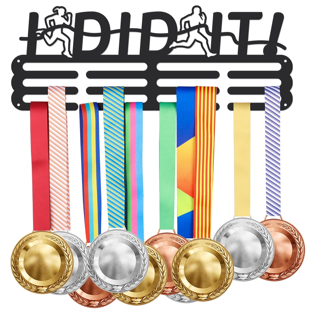 Fashion Iron Medal Hanger Holder Display Wall Rack with Screws Word I ...