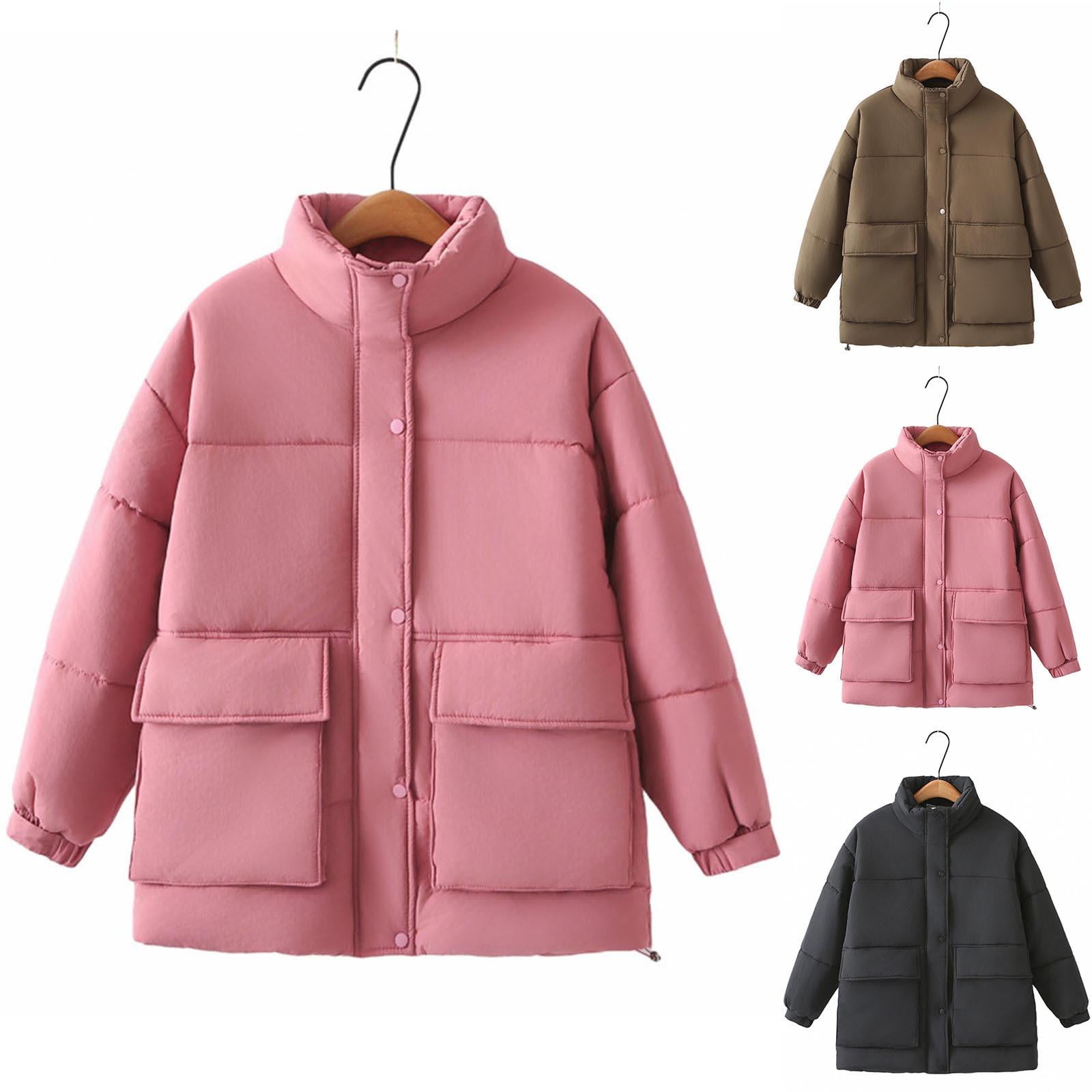 Fashion Jackets For Women Winter Warm Quilted Long Sleeve Floral Soild ...