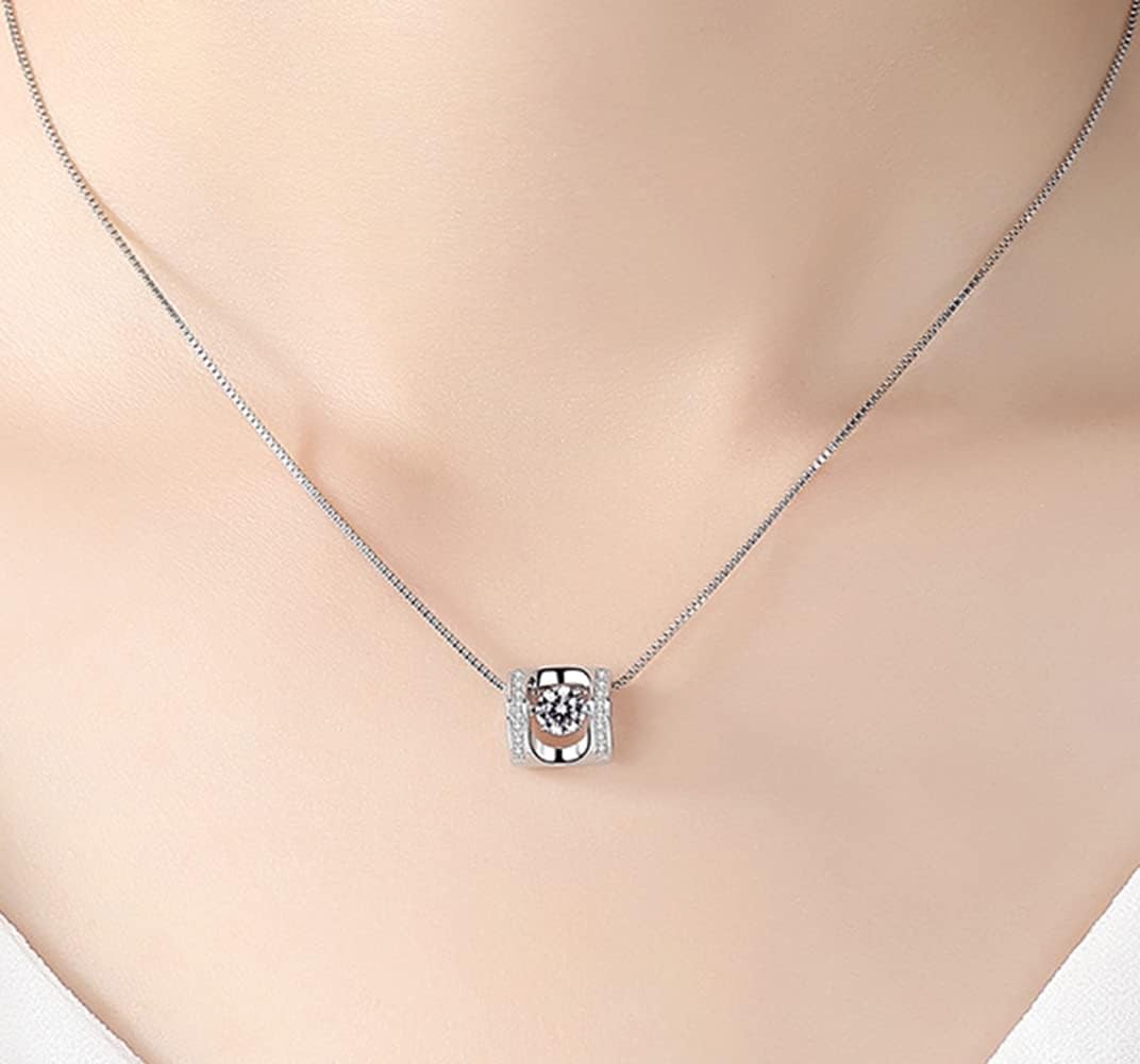 Fashion Jewelry 925 Sterling Silver CZ Crystal Dancing Heart Angel Kiss ...