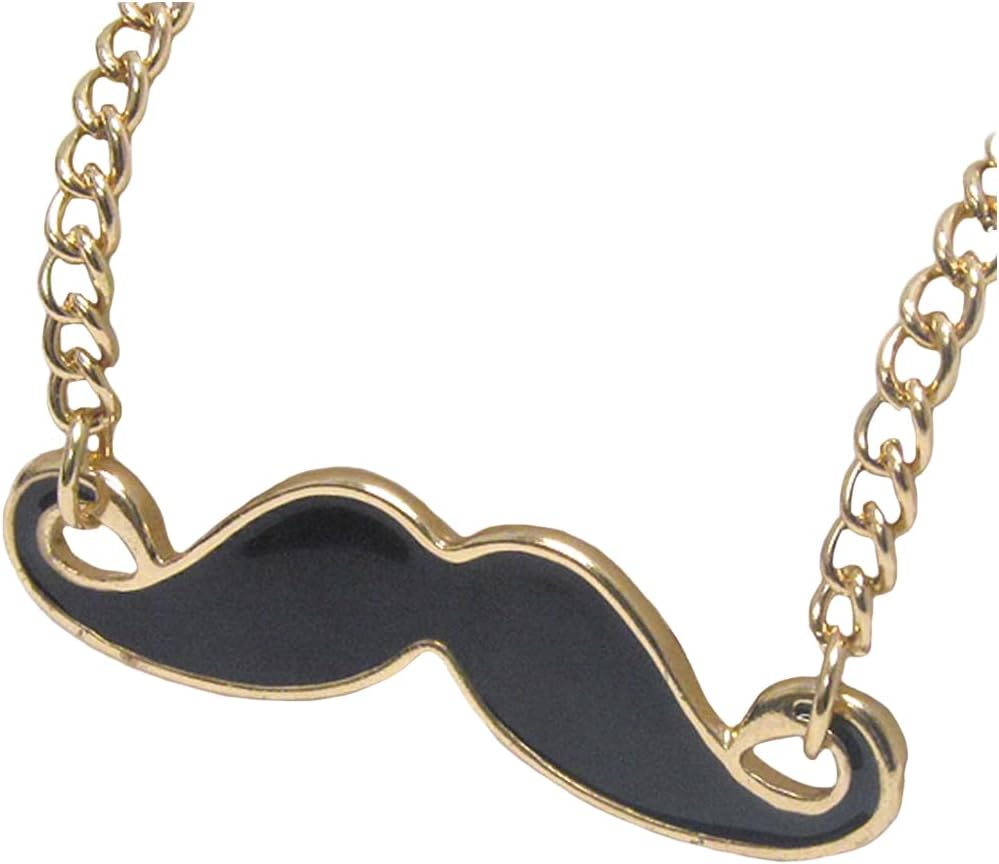 Fashion Jewelry ~ Black Mustache Pendant Necklace for Women Casual[x821 ...