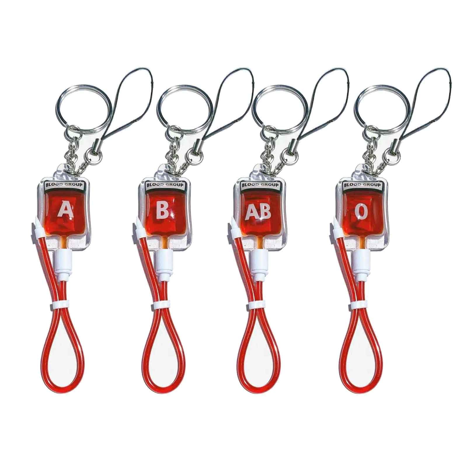 Fashion Keychain 3D A B O Blood Pack Pendants Women Men Jewelry Car ...