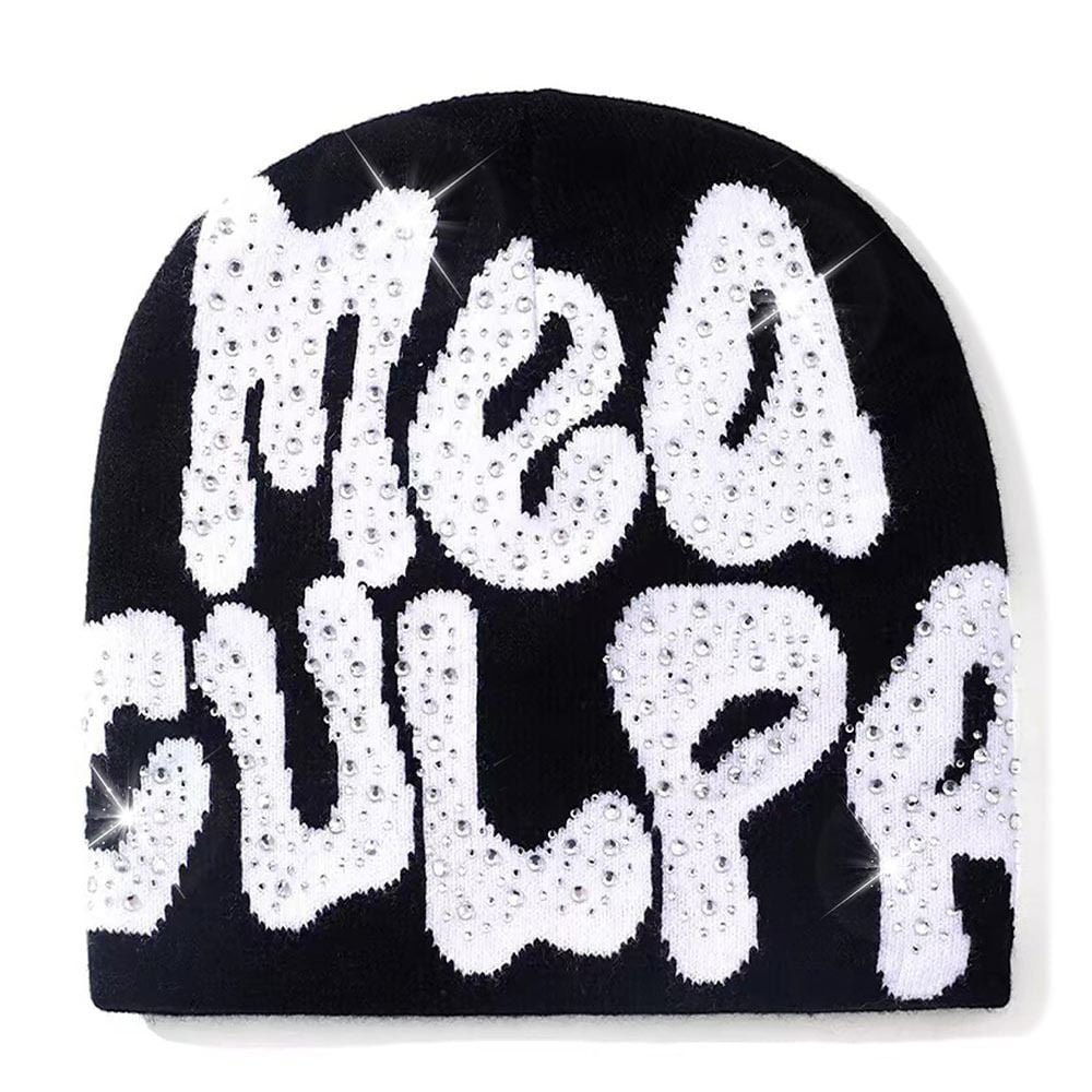 Fashion Knitted Soft Warm Slouchy Cap MEA Culpa Beanies Hat with ...