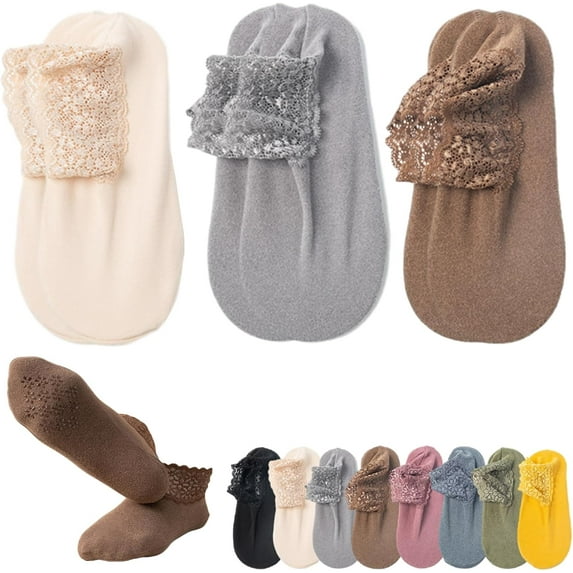 Fashion Lace Warmer Socks, Autumn and Winter New Non-slip Lace Warmer ...