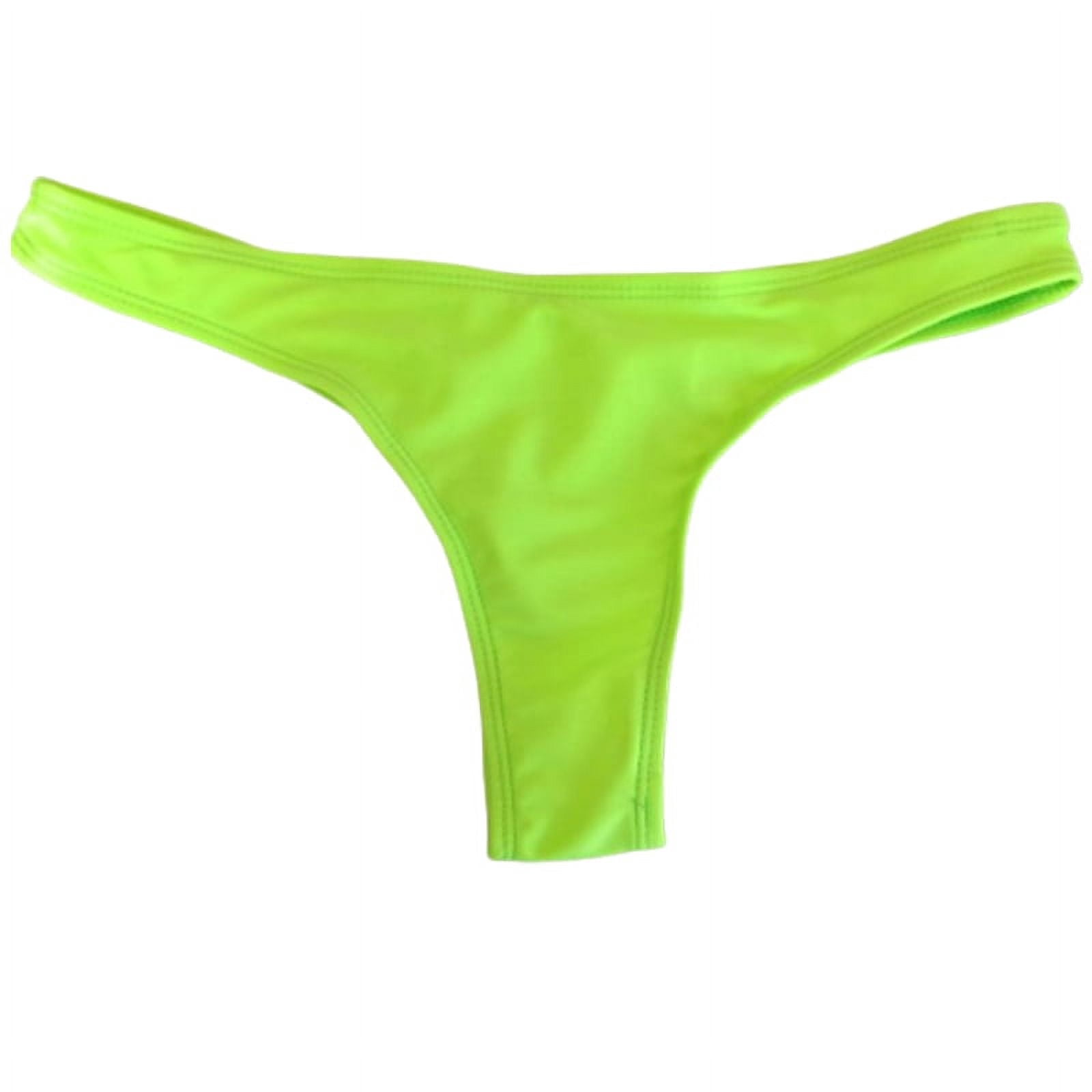 Fashion Ladies Thong Swim Trunks Multiple Colors Solid Color Pleated ...
