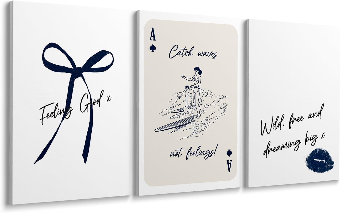 Fashion Leopard Print 3Piece Wall Art Set Bold Animal Print Canvas ...