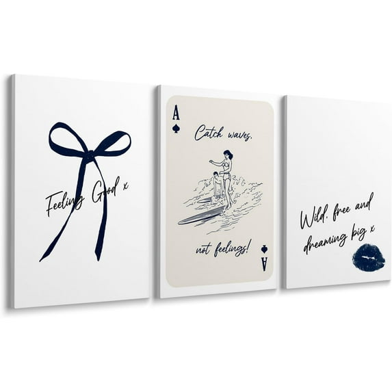 Fashion Leopard Print 3Piece Wall Art Set Bold Animal Print Canvas ...