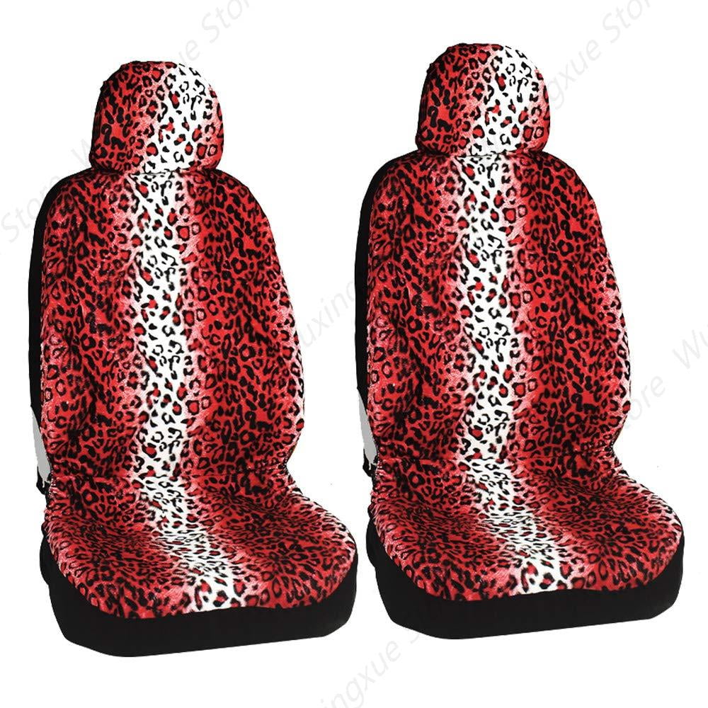 Fashion Leopard Print Car Seat Covers Universal Auto Front Seat ...
