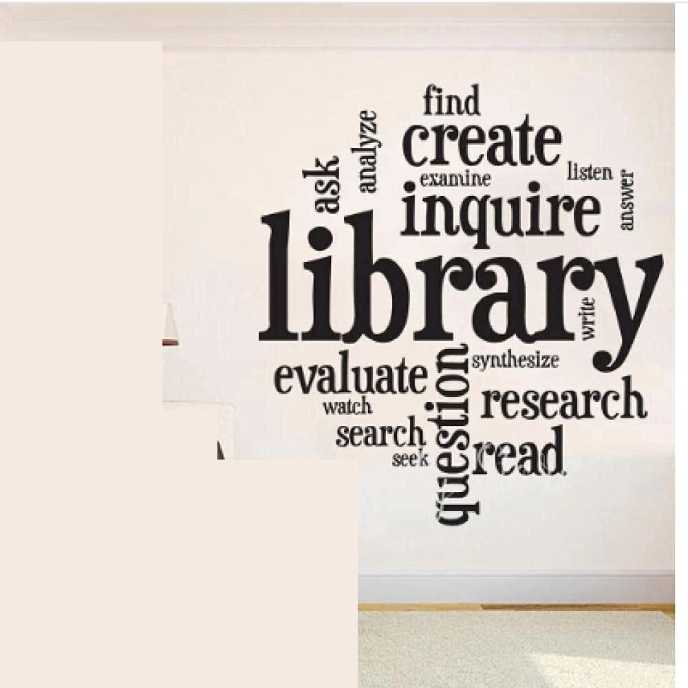Fashion Library Vinyl Wall Art Decals Education Decal Kids Room Reading ...