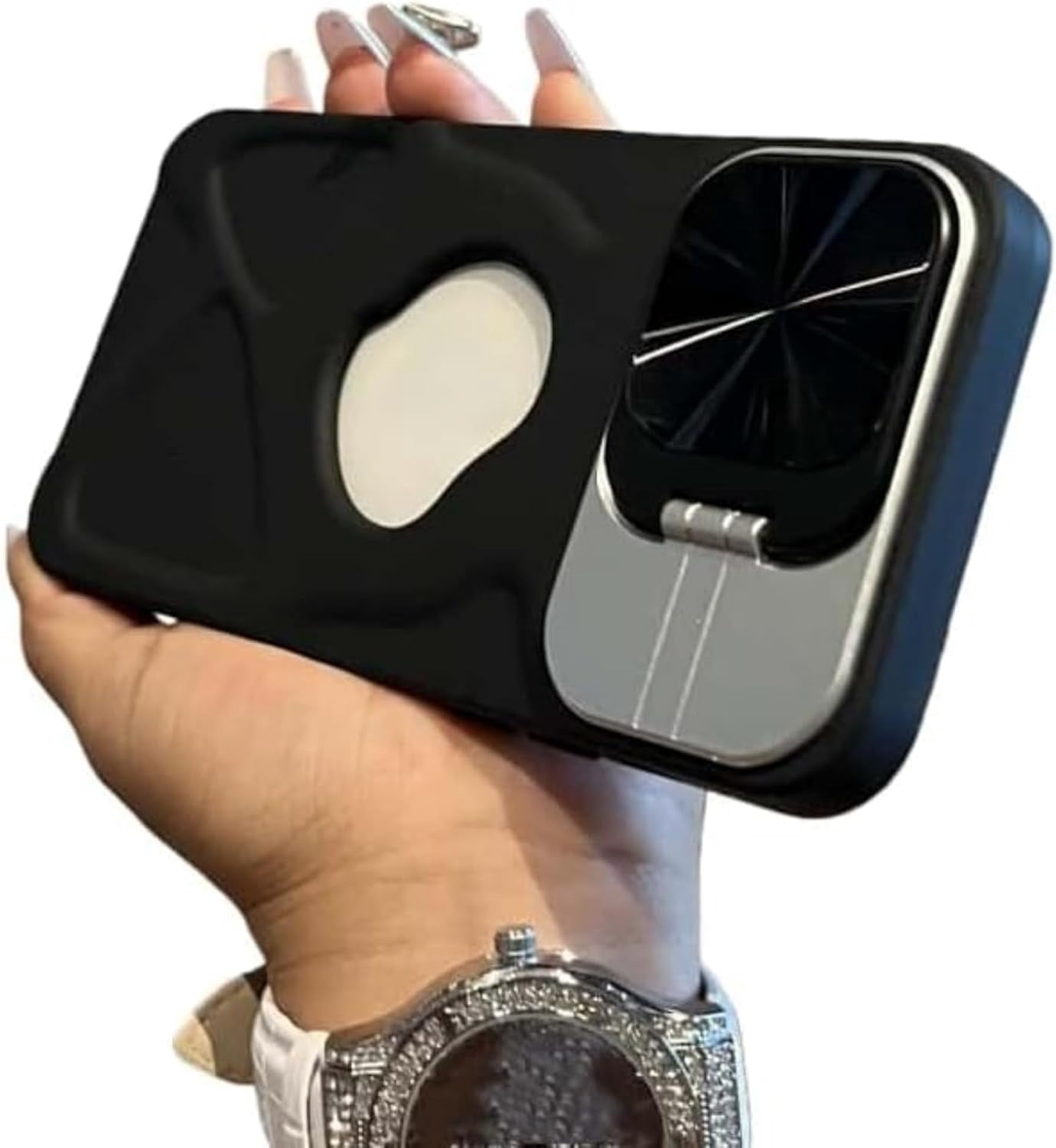 Fashion Logo Hole Case for iPhone with Lens Protection Silicone Soft ...